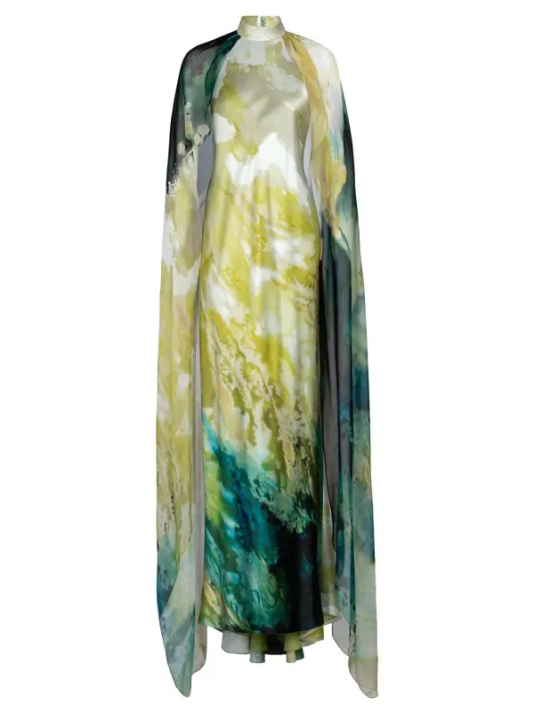 Silvia Tcherassi Sabina Silk-blend Maxi Dress - Print
