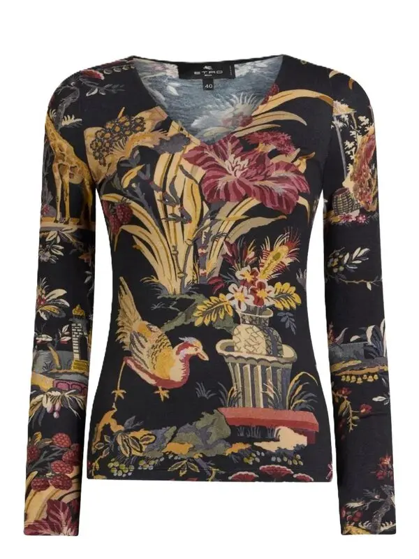 Etro Printed Sweater - Multi