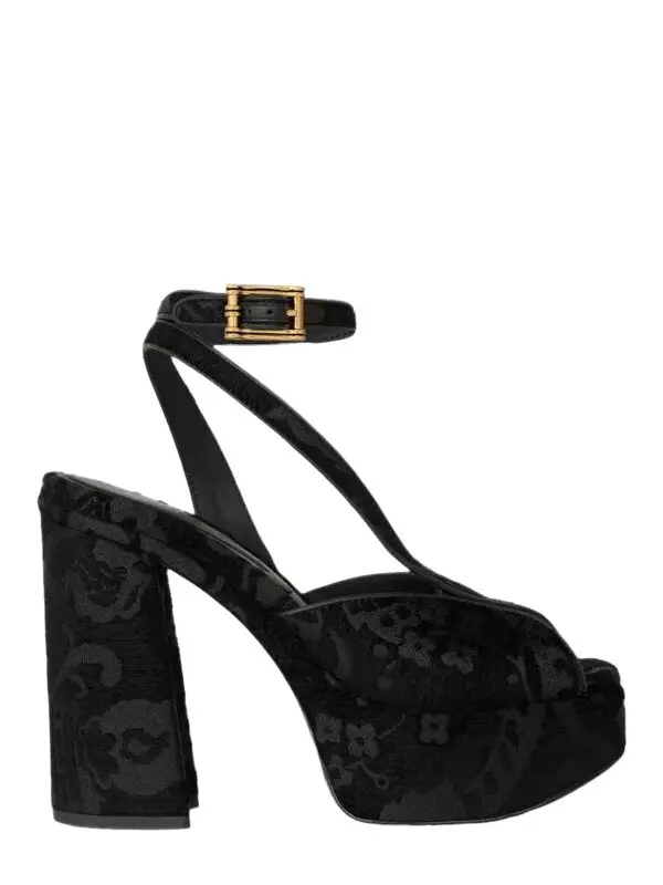 Etro Platform Sandals With A Paisley Jacquard Motif - Multi