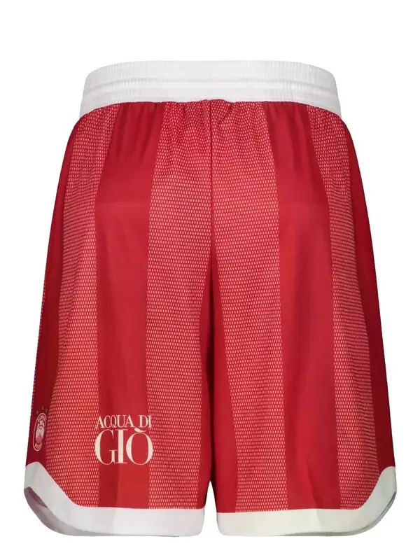 EA7 Graphic-print Track Shorts - Red