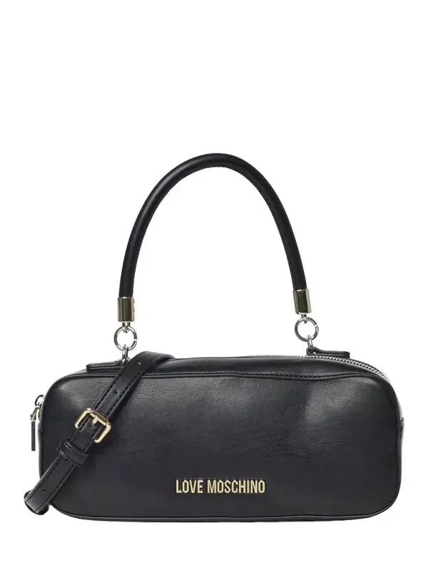 Moschino Logo-plaque Shoulder Bag - Black