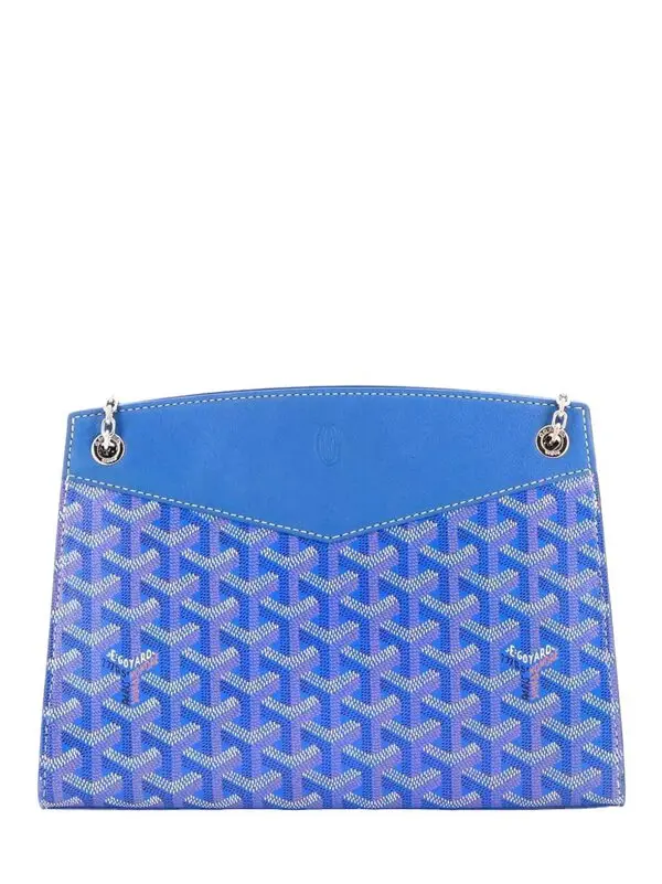 Goyard Structured Rouette Chain Coated Canvas Pm Shoulder Bag - Blue