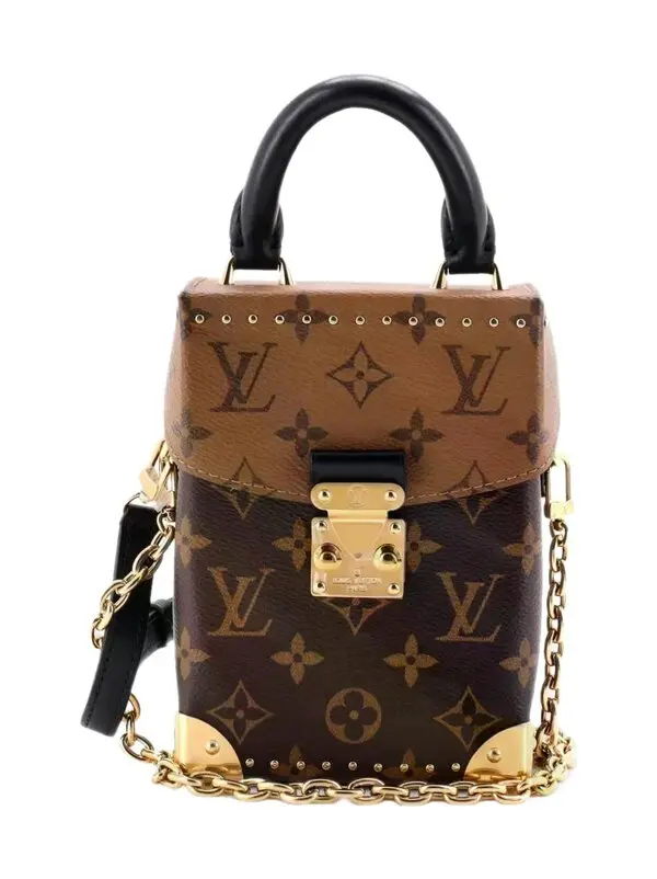 LOUIS VUITTON Camera Box Nm Handbag Studded Reverse Monogram Canvas Crossbody Bag - Brown