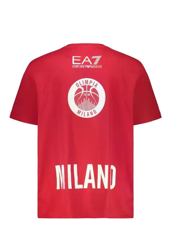 EA7 Logo-print T-shirt - Red