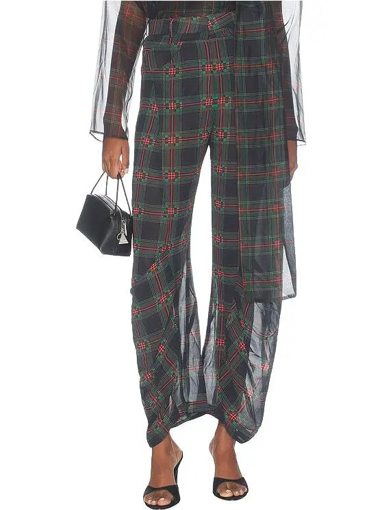 BRONX BANCO Organza Pant In Multi - Plaid