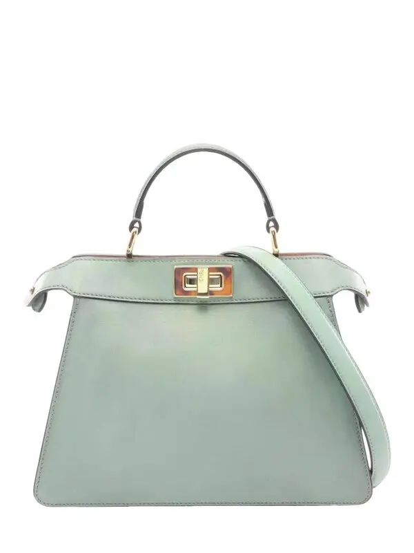 Fendi 2000s Small Peekaboo Tote Bag - Green