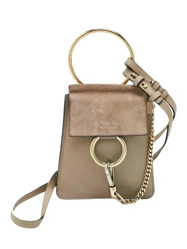 Chloé 2019 Mini Faye Bracelet Leather Cross Body Bag - Neutrals