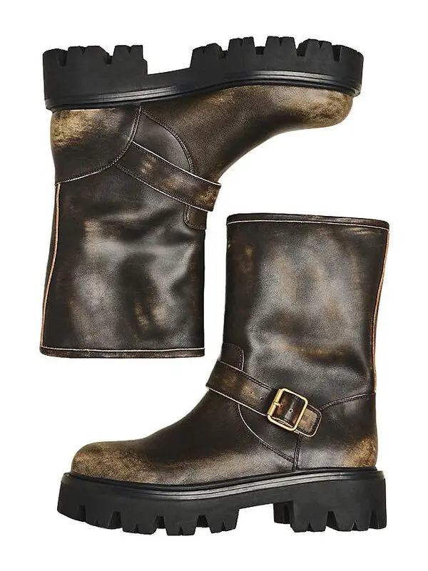 SILENT D Practical Stompy Boots - Brown