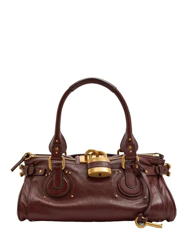Chloé Grain Leather Shoulder Bag - Red