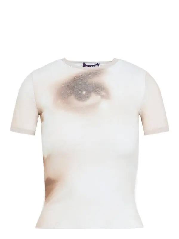 JEAN PAUL GAULTIER Mesh Baby Printed Face T-shirt - Multicolor