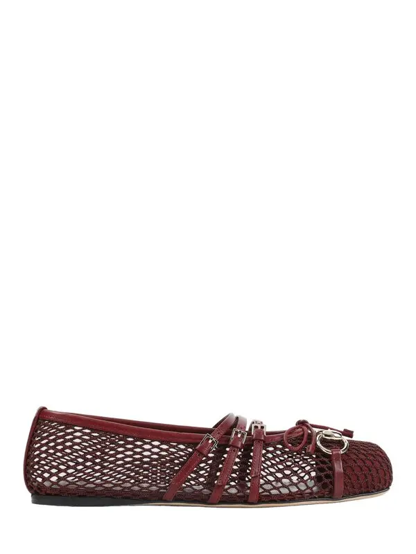 Gucci Mesh Ballerinas - Red