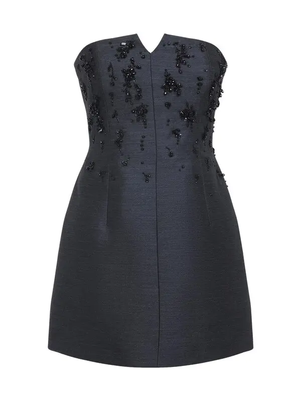 Alberta Ferretti Tailoring Off Shoulder Dress - Gray