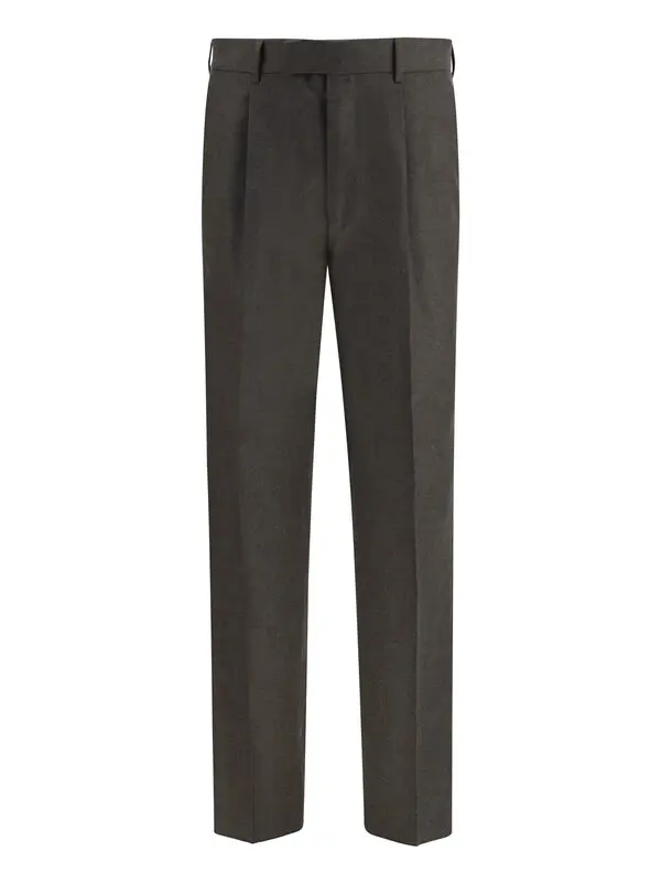 Zegna Wool And Cashmere Pants - Gray
