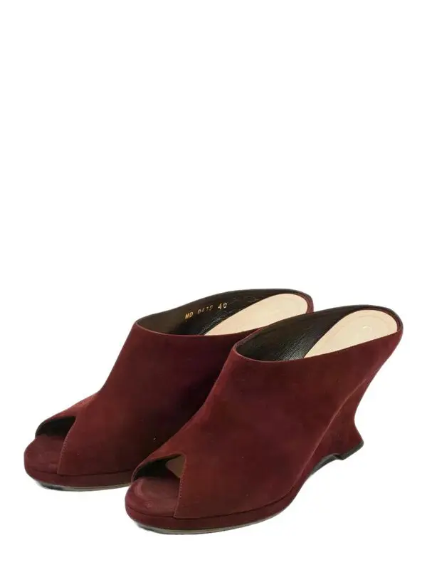 Dior Open-toe Wedge Sandals - Red