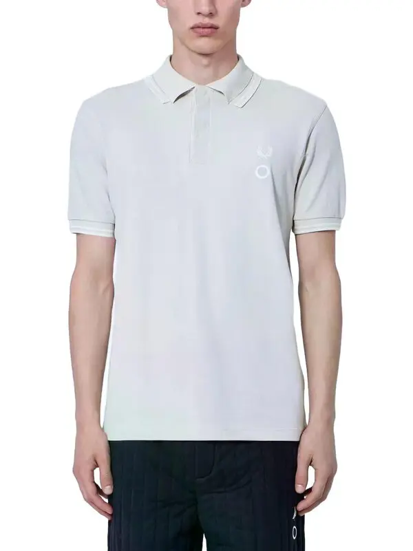 Fred Perry Fred Embroidered-logo Pique Polo Shirt - Neutrals
