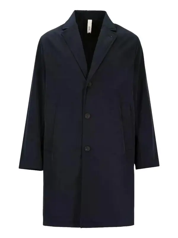 HEVO Cassano Single-breasted Notched-lapel Coat - Blue