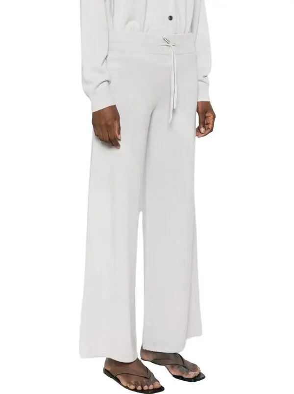 LISA YANG Sofi Drawstring-waist Wide-leg Trousers - Grey