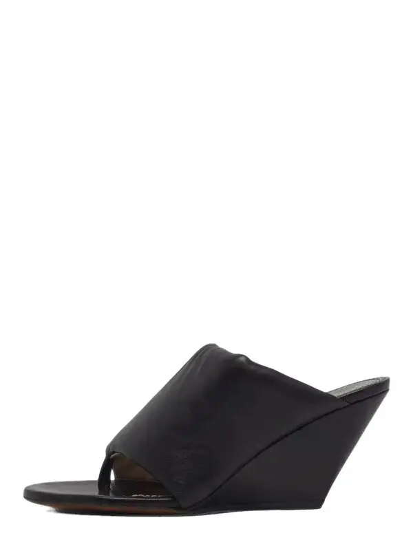 Proenza Schouler Leather Wedge Sandals - Black