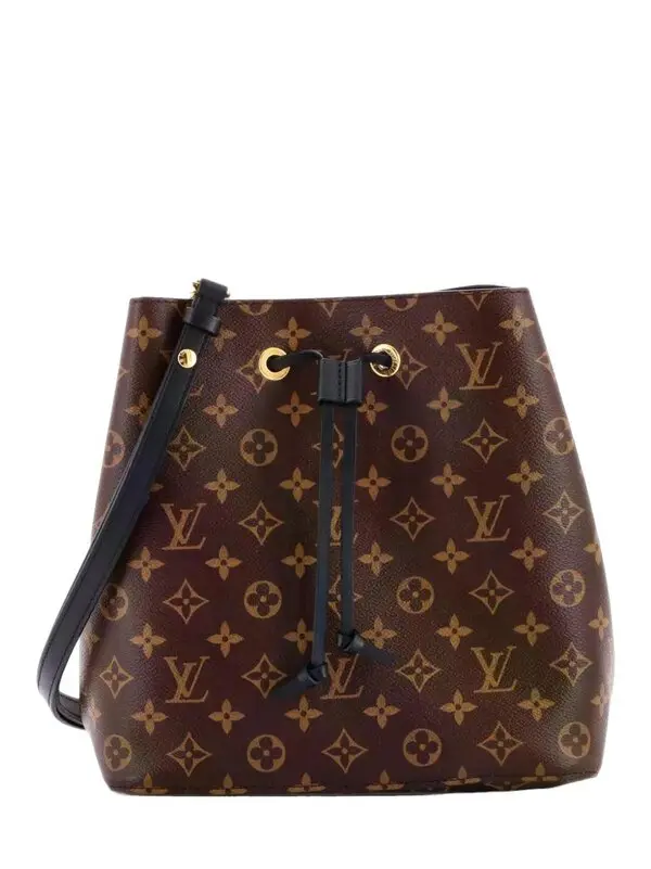 LOUIS VUITTON Neonoe Handbag Monogram Canvas With Leather Mm Bucket Bag - Espresso