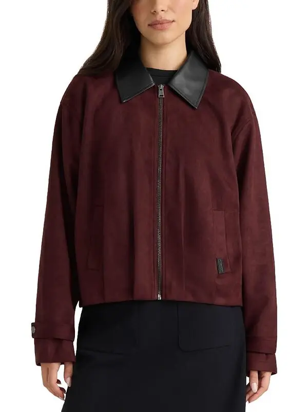 Hunter Harrington Zip Front Jacket - Cherry Lacquer