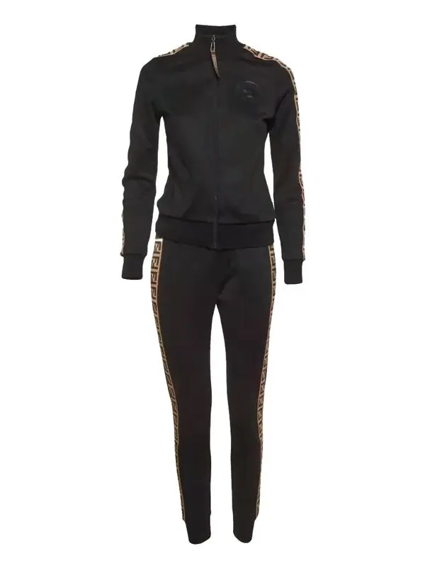 Fendi Ff Logo-tape Track Suit - Black