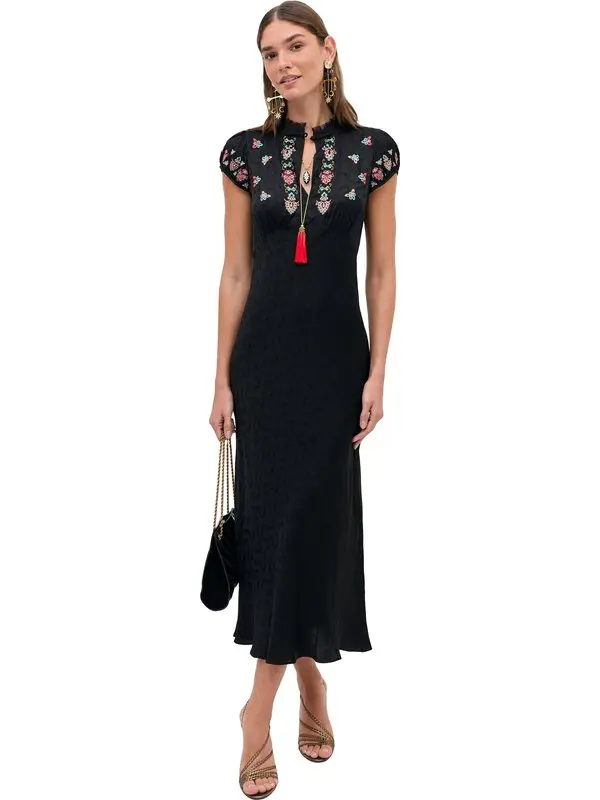 Rixo Oriana Rosewood Embroidery Regular - Multi