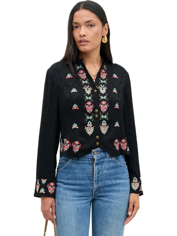 Rixo Charlotta Rosewood Embroidery Regular - Multi