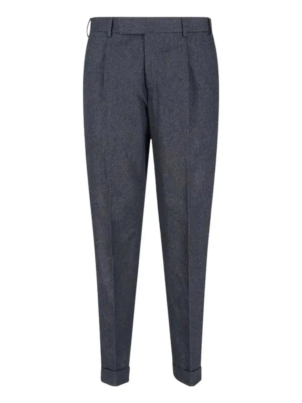 PT TORINO Rebel Turn-up Hem Tapered Trousers - Gray