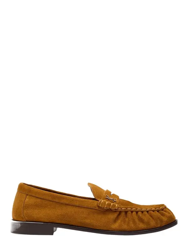 Saint Laurent Minimalist Suede Shoes - Brown