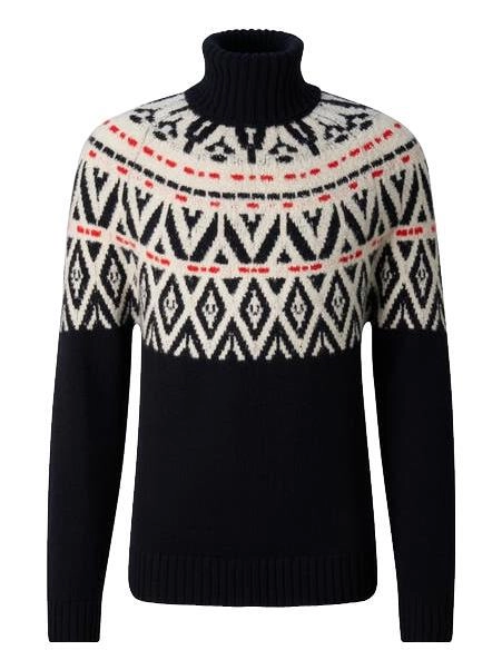 Bogner Roxter Cashmere Sweater - Navy/off-white/red