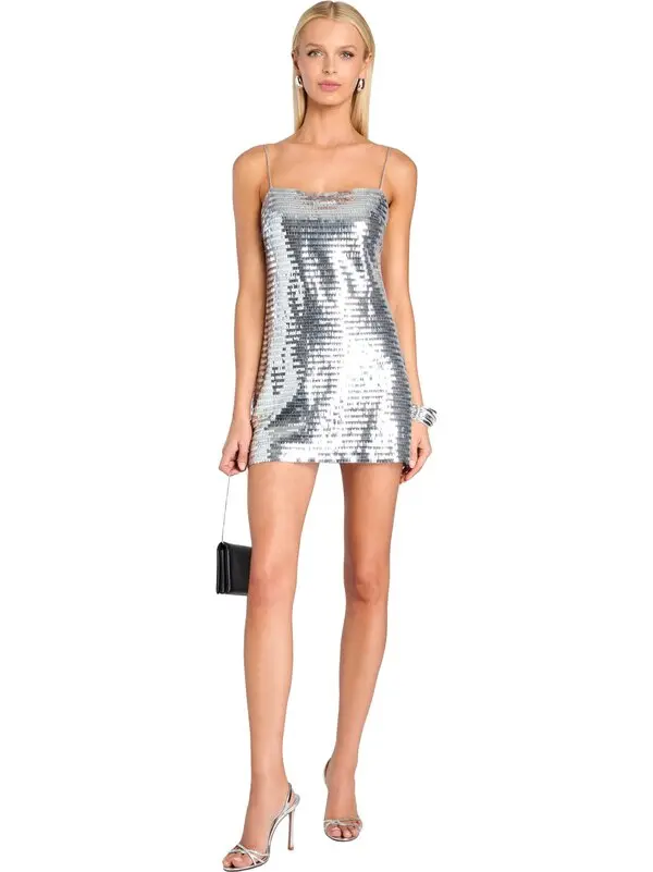 Retrofete Lavender Sequin Dress - Silver
