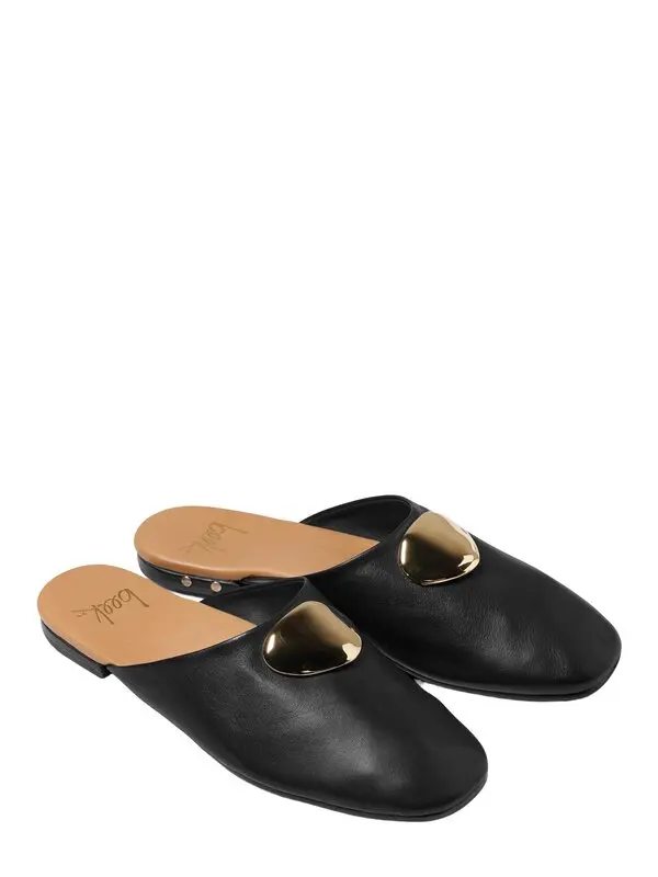 Beek Blackbird Bling Leather Mule - Black