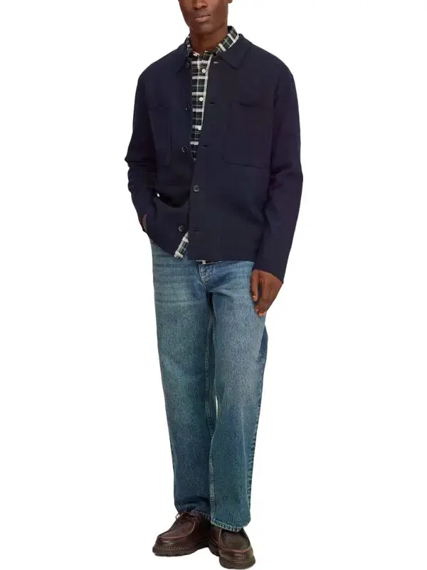 Nn07 Jonas Chest-pocket Cardigan - Blue