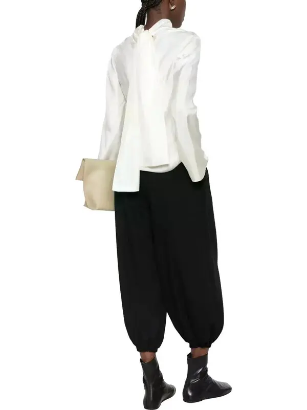 RÓHE Pussy-bow Blouse - Cream