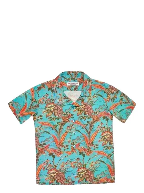 Orlebar Brown Pedro Lotus-print Shirt - Blue