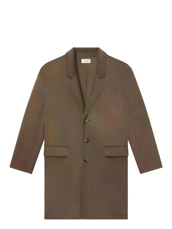 FRAME Double-face Wool Overcoat - Brown