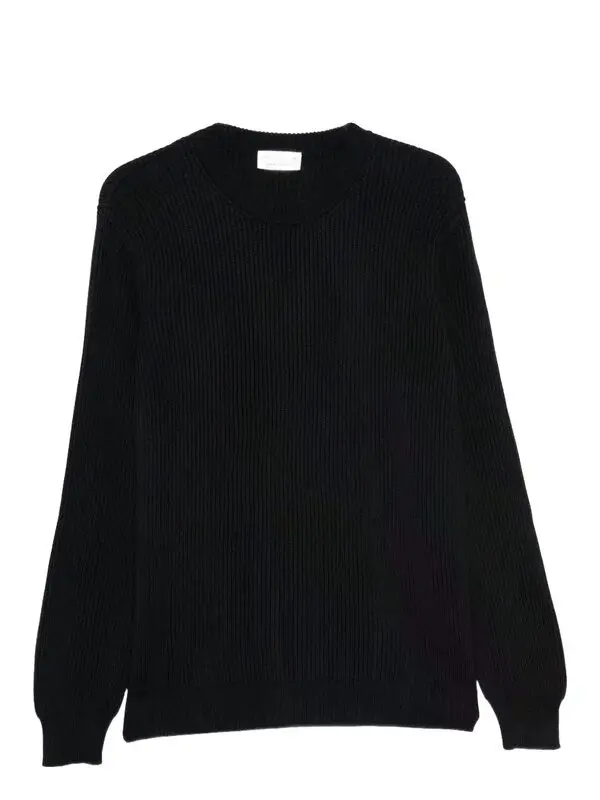 ROBERTO COLLINA Ribbed-knit Wool Sweater - Black