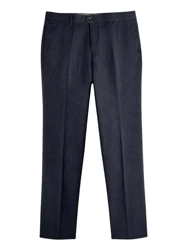 Incotex Logo-patch Straight-leg Trousers - Blue