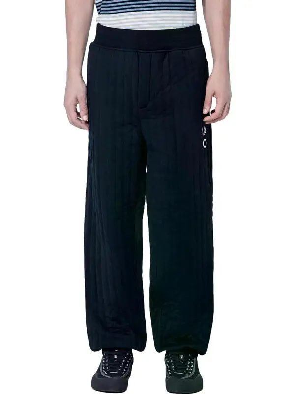 Fred Perry Quilted Track Pants - Black