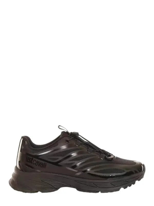 Just Cavalli Logo-print Panelled Sneakers - Black