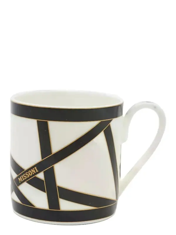 Missoni Nastri Porcelain Cup And Saucer Set - White