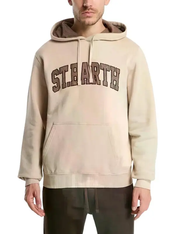 MC2 SAINT BARTH Logo-patch Hoodie - Neutrals