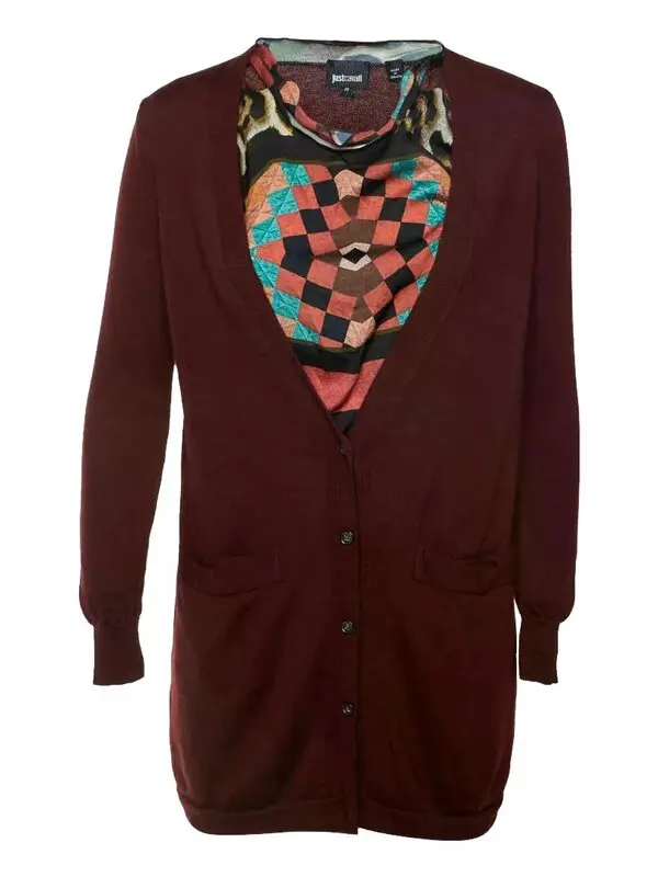 Just Cavalli Layered Button-up Cardigan - Red