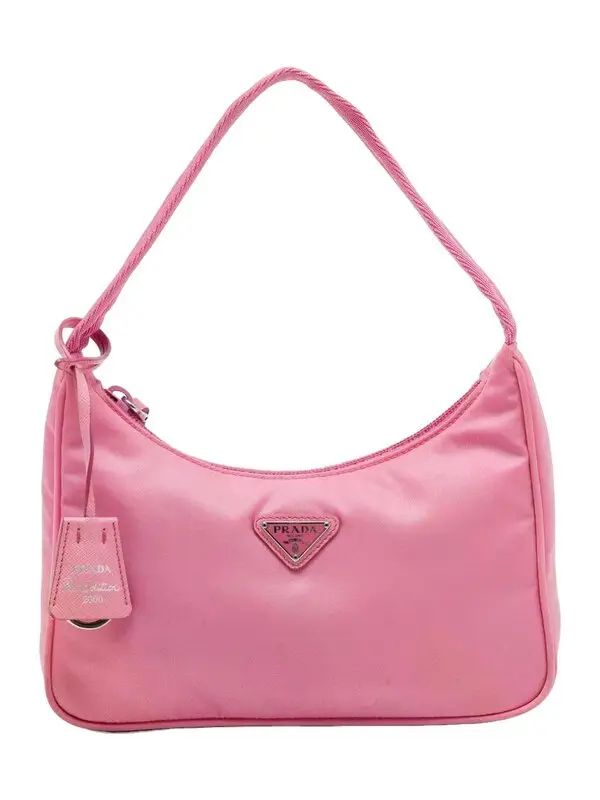Prada 2019-2026 Mini Tessuto Re Edition 2000 Shoulder Bag - Pink