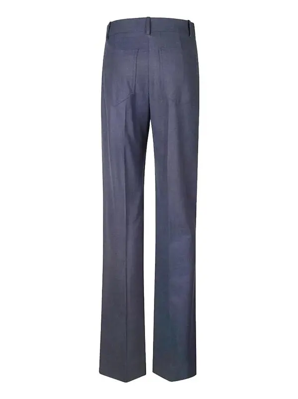 Victoria Beckham Alina Patch-pocket Straight-leg Trousers - Blue