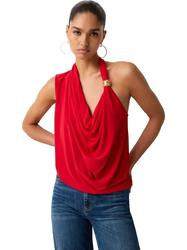 Ramy Brook Aleah Embellished Top - Ruby