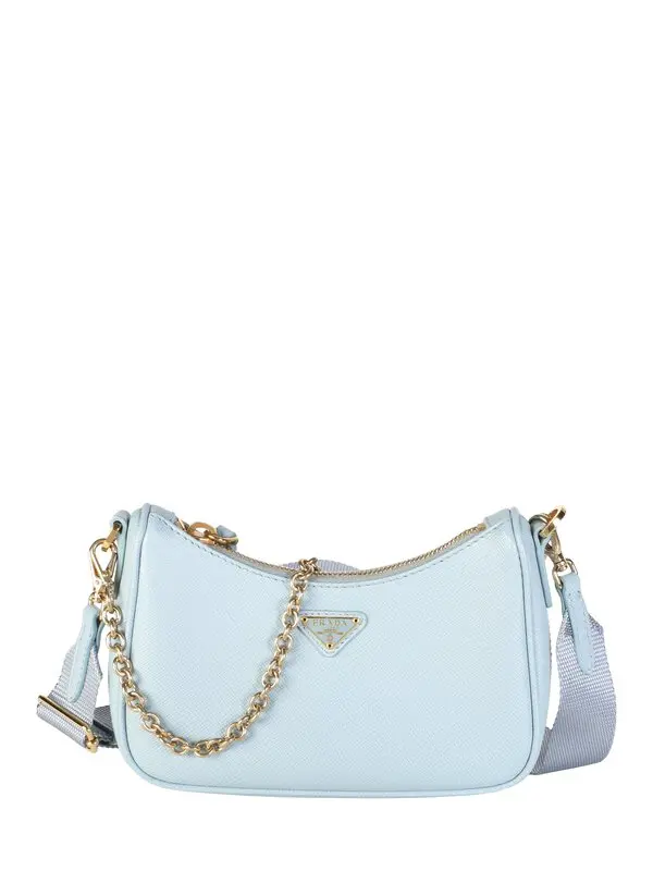 Prada Celeste Saffiano Lux Re-edition 2005 Shoulder Bag - Blue
