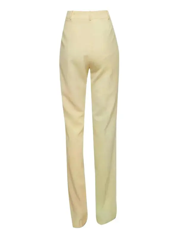 Attico Crepe Straight-fit Trousers - Yellow