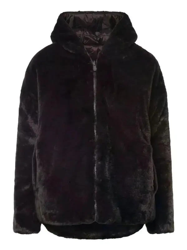 SAVE THE DUCK Davina Reversible Faux-fur Hooded Coat - Brown
