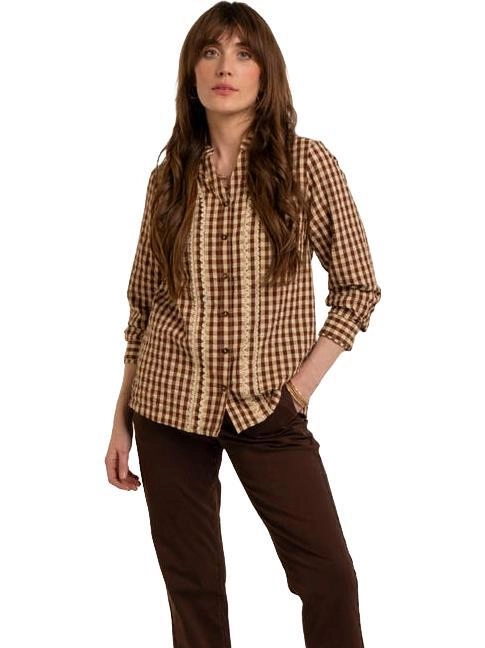 BRAKEBURN Fiorella Gingham Textured Blouse - Multi